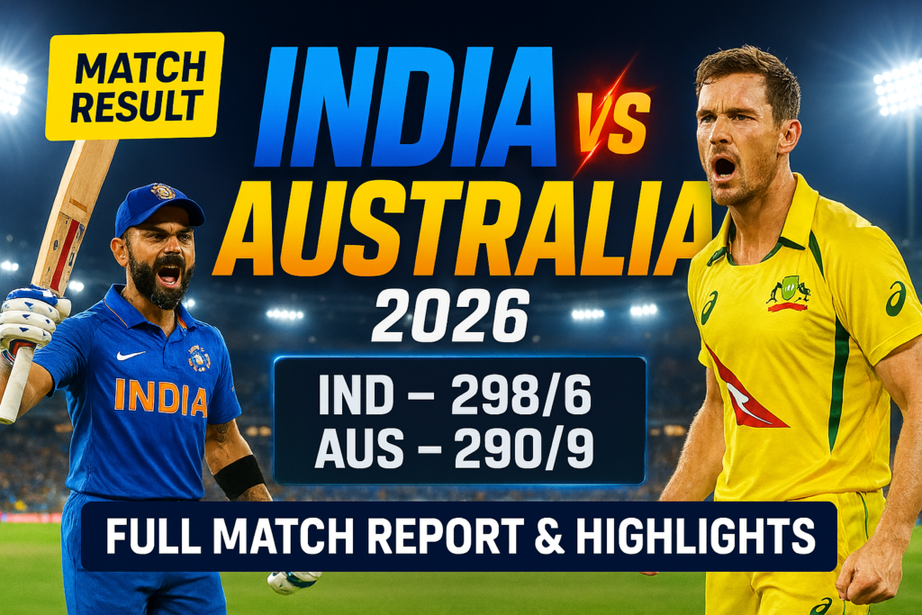 India vs Australia 2026: Full Match Report, Scorecard & Highlights - dreuoi